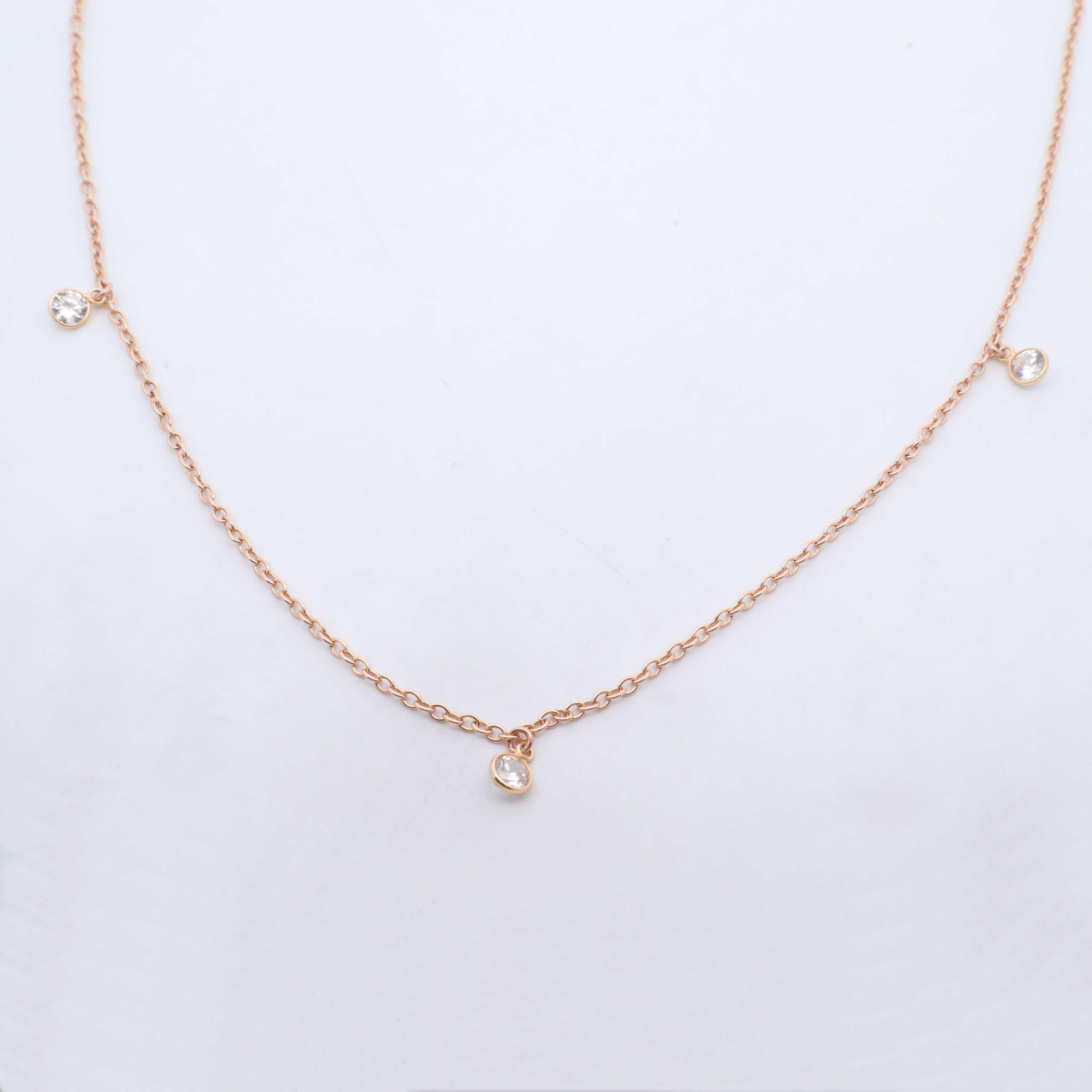 Muse Drop Cross Necklace | Gold Jewelry