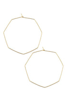 Octagon Hoop Earrings | Gold Jewelry