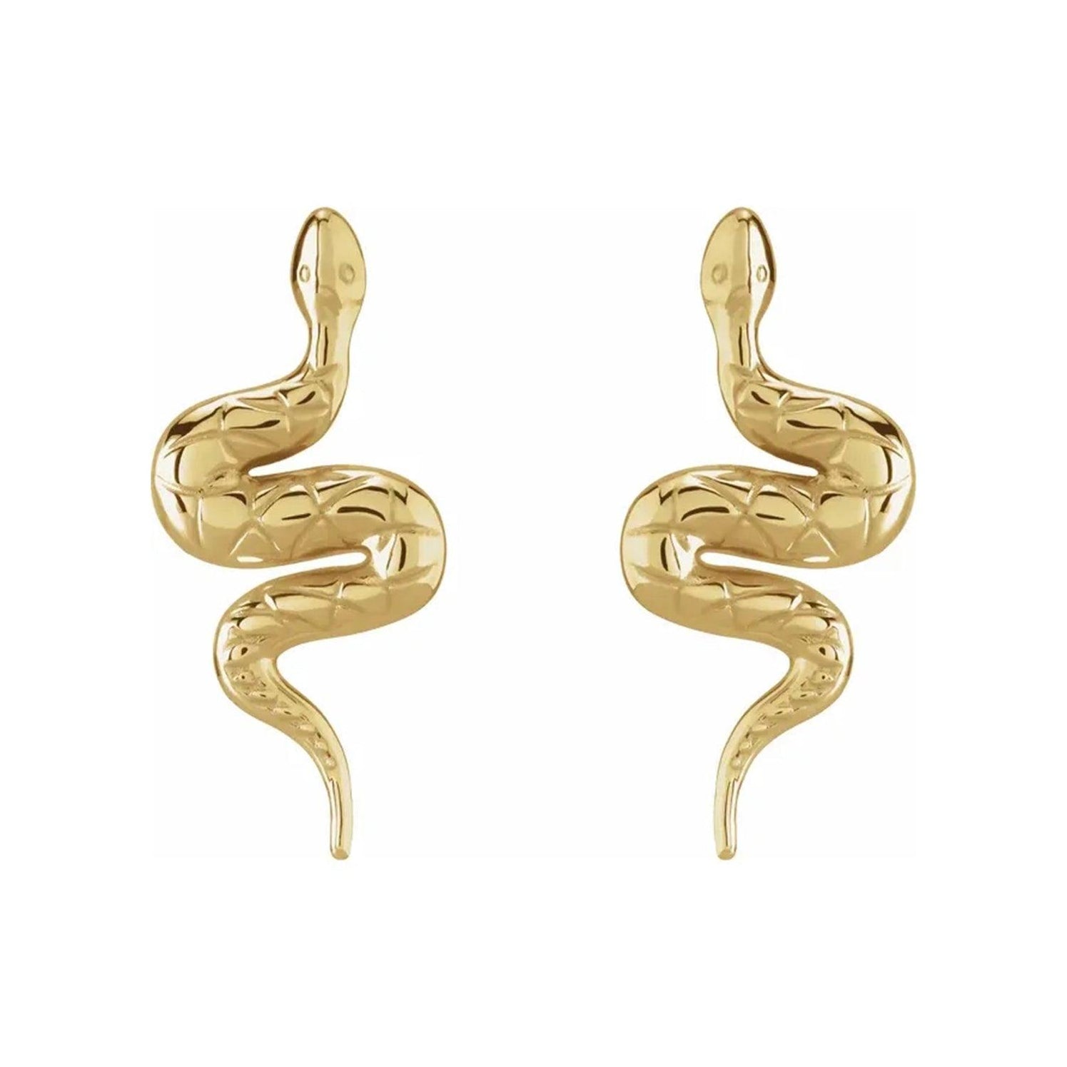 Snake Studs - Gold Jewelry | Nashelle