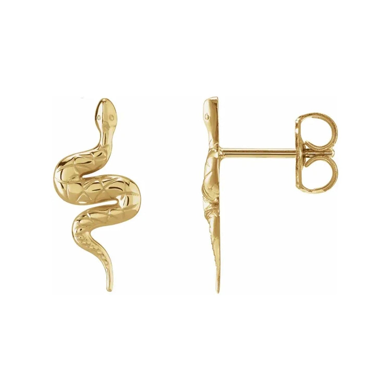 Snake Studs - Gold Jewelry | Nashelle